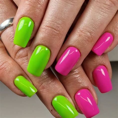 33 Best Pink And Green Nails Ideas And Designs 2024 Green Nails