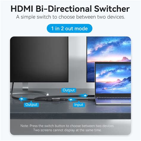 Vention 4k Hdmi Bi Directional Switcher Effortless 4k60hz