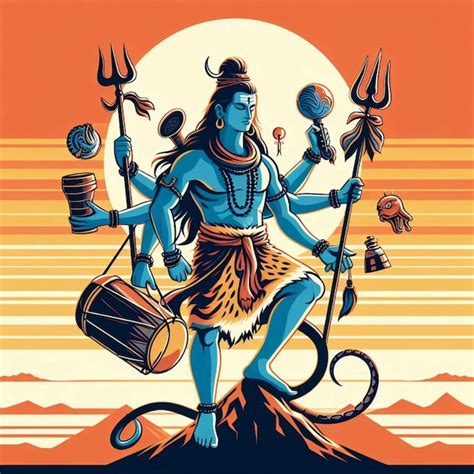 Premium Vector Lord Shiv Artistic Vector Design