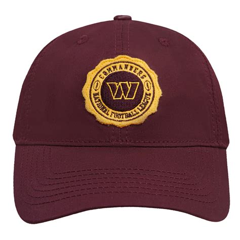Nfl Washington Commanders Crest Emblem Dad Hat Wine Pro Standard