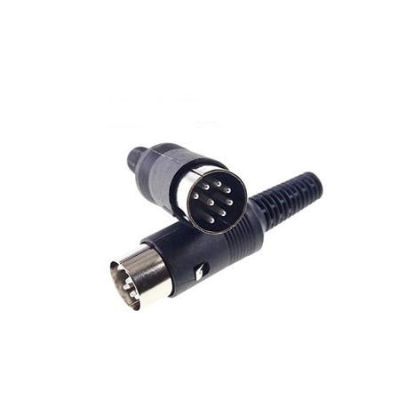 Conector Din 8 Pin Macho 262º Aereo Recto Para Soldar Negro
