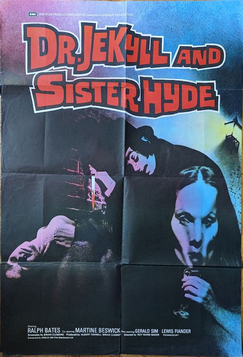 Dr Jekyll And Sister Hyde Original British Movie Poster 1971 Martine Beswick Hammer Horror
