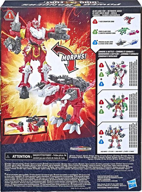 Ready Stock Power Rangers F1398 Dino Fury T Rex Champion Zord For