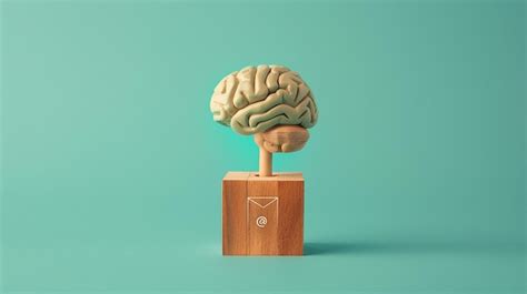 Premium Photo Portrait Of A Brain Emerging From A Wooden Cube