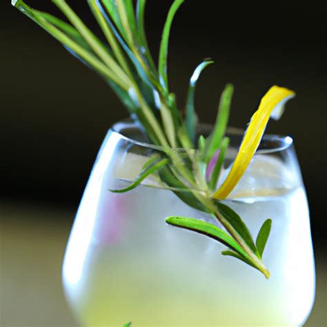 Herbal Infusion Gin Based Cocktail With Fresh Herbs