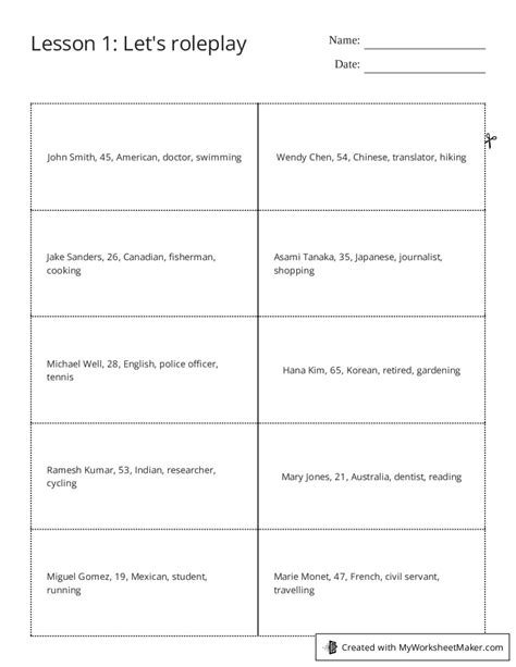 Lesson 1 Lets Roleplay My Flashcard Maker Create Your Own Flashcards