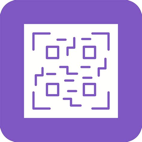 Qr Code Scan Glyph Round Corner Background Icon 15921725 Vector Art At