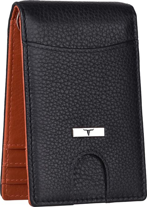 Urban Forest Eddy Blackorange Money Clip Leather Wallet For Men