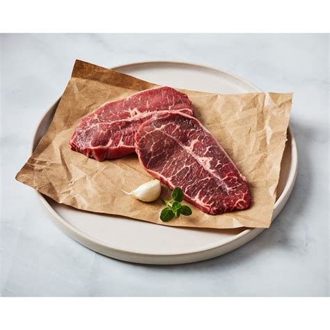 Vacuum Pack Boneless Choice Beef Chuck Top Blade Steak Per Lb