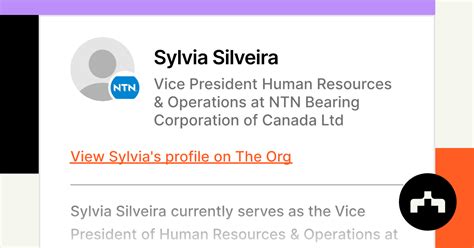 Sylvia Silveira Vice President Human Resources And Operations At Ntn