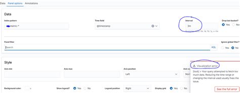 kibana visualization tsvb not showing entire data and gives error