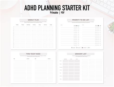 Adhd Planner Starter Kit Etsy