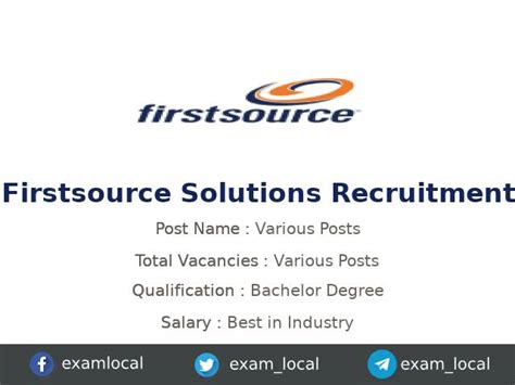 Firstsource Solutions Recruitment 2023 Various Software Engineer Jobs
