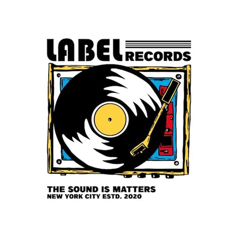 Premium Vector Turntable Illustration For Record Label Logo