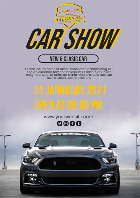 10 Printable Car Show Flyer Template Photoshop Room