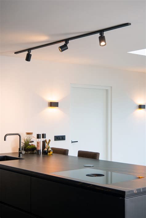 Track Ginel Black Rail Spotlight 1 Phase Rail System Rail Lighting Gu10