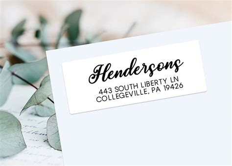 Personalized Address Labels Clear Matte Return Address Labels Custom