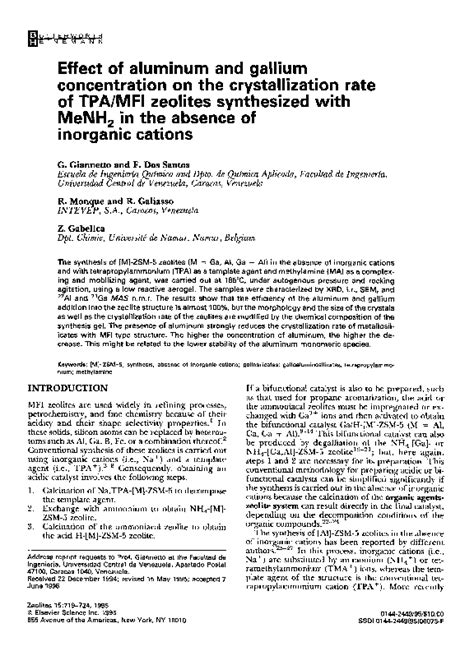 Pdf Effect Of Aluminum And Gallium Concentration On The