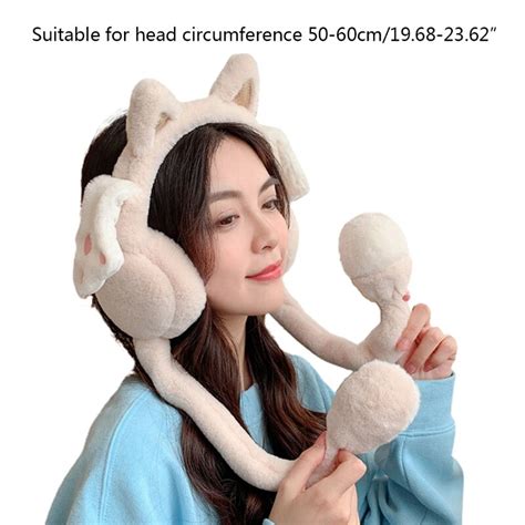 Moving Ears Hat Adult Ear Muffs For Winter Cute Ju Vicedeal