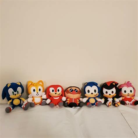 Sonic The Hedgehog Plush Tails Knuckles Shadow Amy Dr Eggman 6 Sega