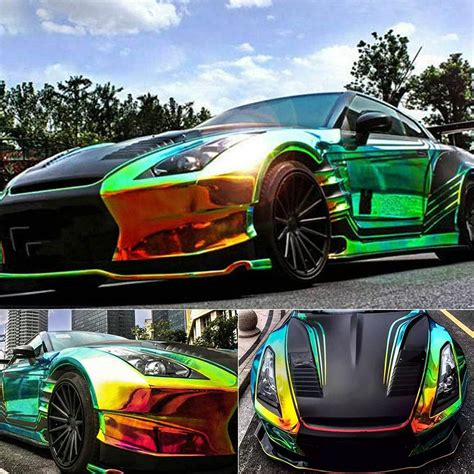 Asendiway Holographic Rainbow Chrome Car Adhesive Vinyl