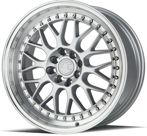 17x8 Aodhan Ah02 Silver W Machined Lip 5x100 5x451143 35mm