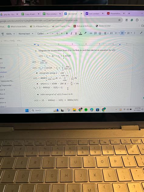 Integral Physics Problem Rcalculus