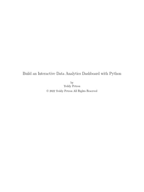 Build An Interactive Data Analytics Dashboard With Python Pdf Html Element Computing