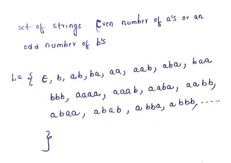 All Strings With An Even Number Of As Or An Odd Number Of Bs