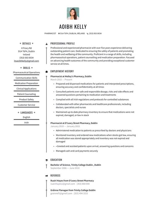 Pharmacist CV Examples Writing Tips Free Guide CVapp Ie