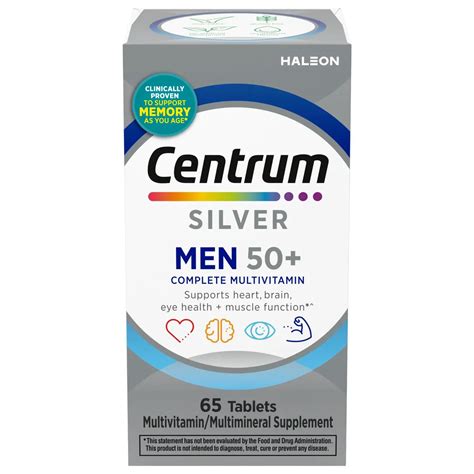 Centrum Men 50 Silver 65 Tabletas Multivitaminico Para Hombres