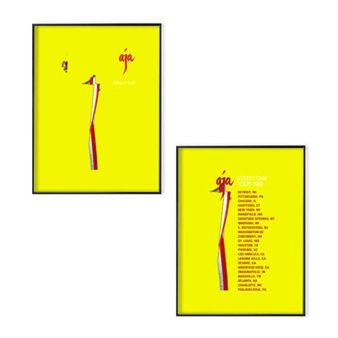 Steely Dan Aja Tour 1993 Poster Set Steely Dan Bad Sneakers Summer