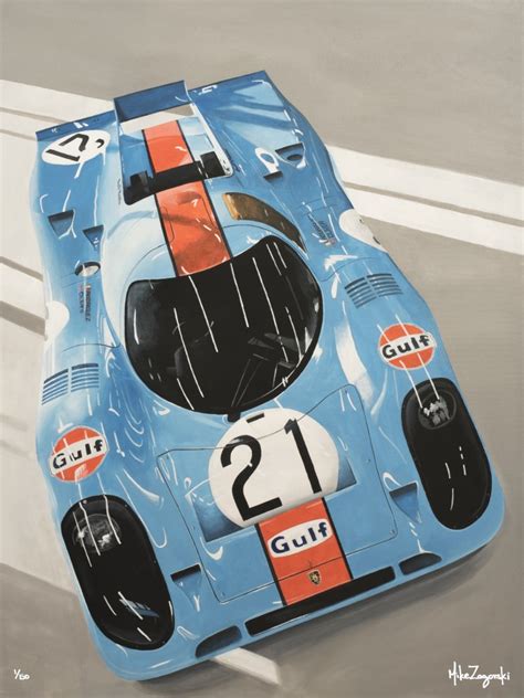 Gulf Porsche 917 No 12 Mike Zagorski Artwork