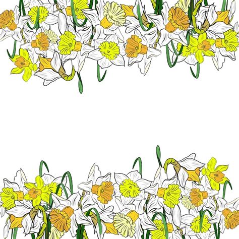 Premium Photo Border Frame Bouquets Spring Flowers