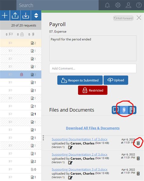 Delete A Document Or File Attached To A Request AuditDashboard Help Center