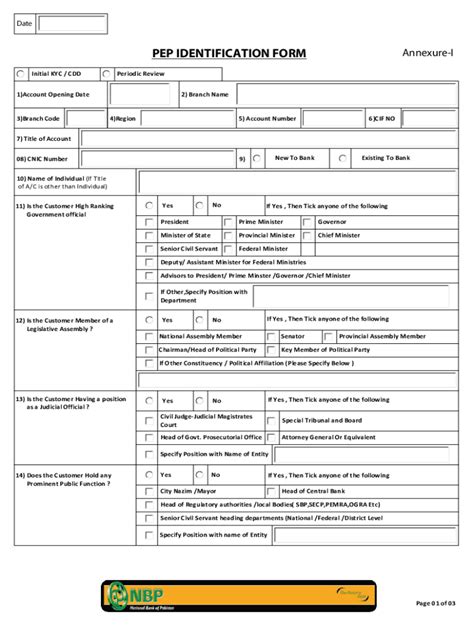 Pep Identification Form Fill Online Printable Fillable Blank