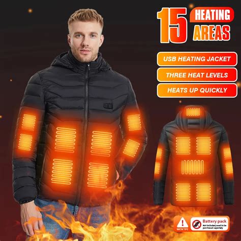 Chaqueta Calefactable Todwarm De 15 áreas Chaqueta De Invierno Para