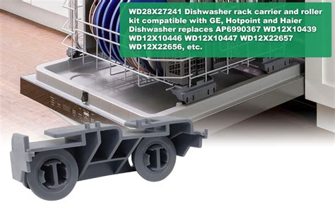 Wd28x27241 Dishwasher Rack Carrier And Roller Kit