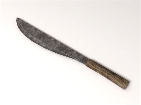 Knife Low Poly D Model Max Fbx Obj Free D