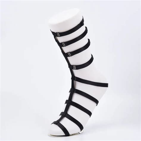 여성용 페티쉬 가터 벨트 발 본디지 다리 하네스 P0188 1 쌍leg Harnessgarter Beltfoot