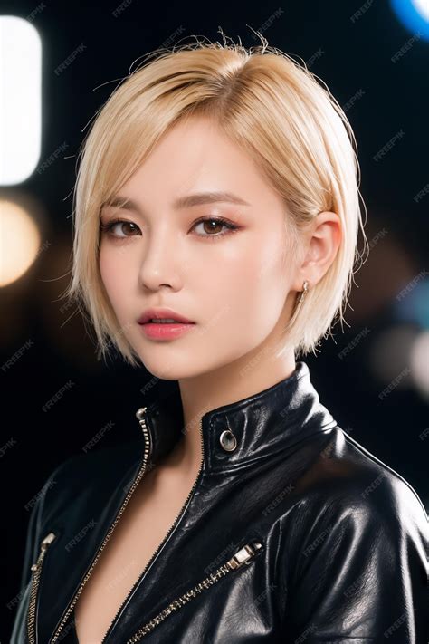 Premium Ai Image Portrait Of Beautiful Japanese Women With Choppy