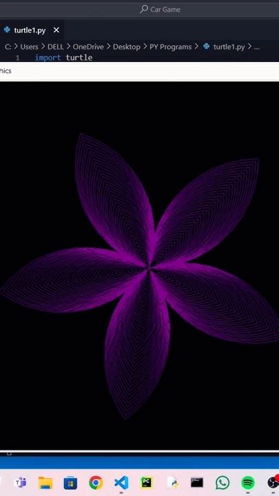 Try This 😎 Python Coding Turtle Flower Satisfying Shorts