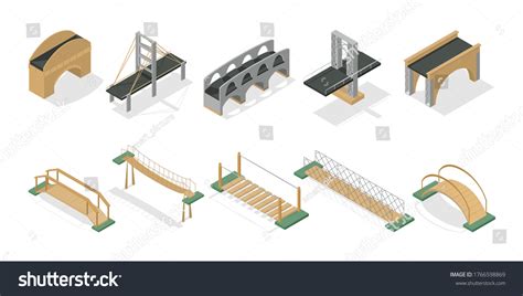 Suspension Bridge Illustration Over 10 334 Royalty Free Licensable