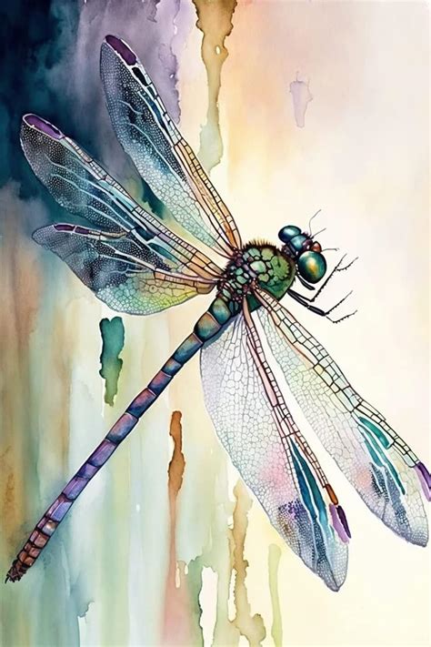 Pin By Reatha Venditti On Diy Watercolor Painting Dragonfly Painting