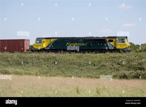 Class 70 Diesel Locomotive No 70015 Pulling A Freightliner Train