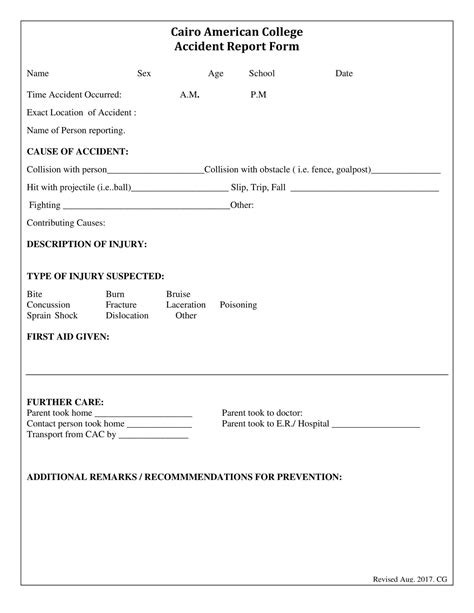 Free Printable Accident Report Form Templates [pdf Word Excel]