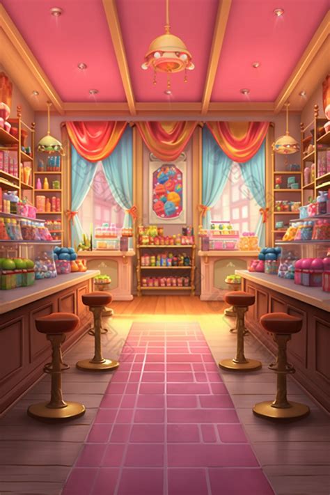 糖果店内部图片 包图网