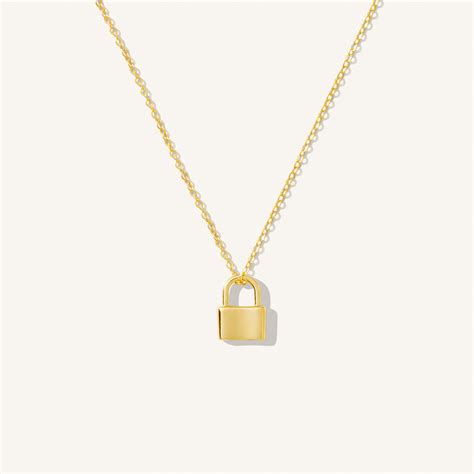 Tiny Lock Necklace Simple And Dainty