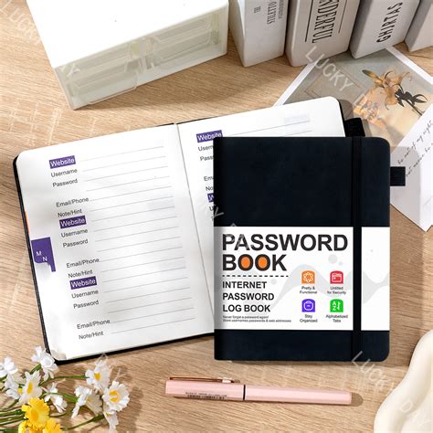 Password Book With Letter Labels Password Manager Notebook Memo Notepad