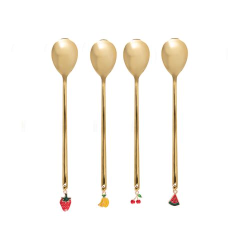 Homla Łyżeczki Deserowe Zestaw 4 Szt Blane Summer Homla Sklep Empikcom